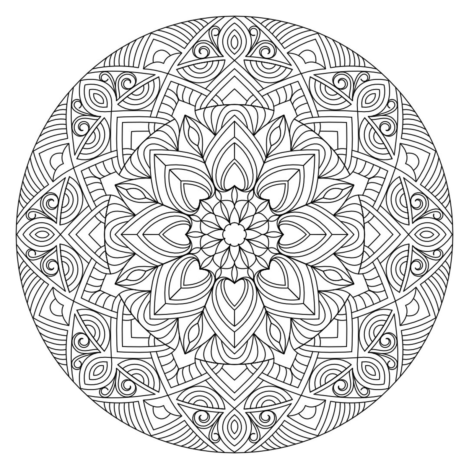 Mandala Coloring Pages, Digital Mandala Art, PDF Download - Etsy