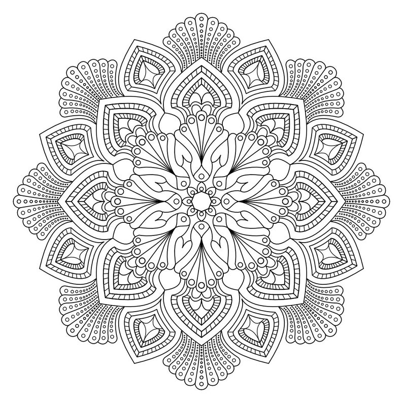 Mandala Coloring Pages, Digital Downloads, Printables, Mandala Madness ...