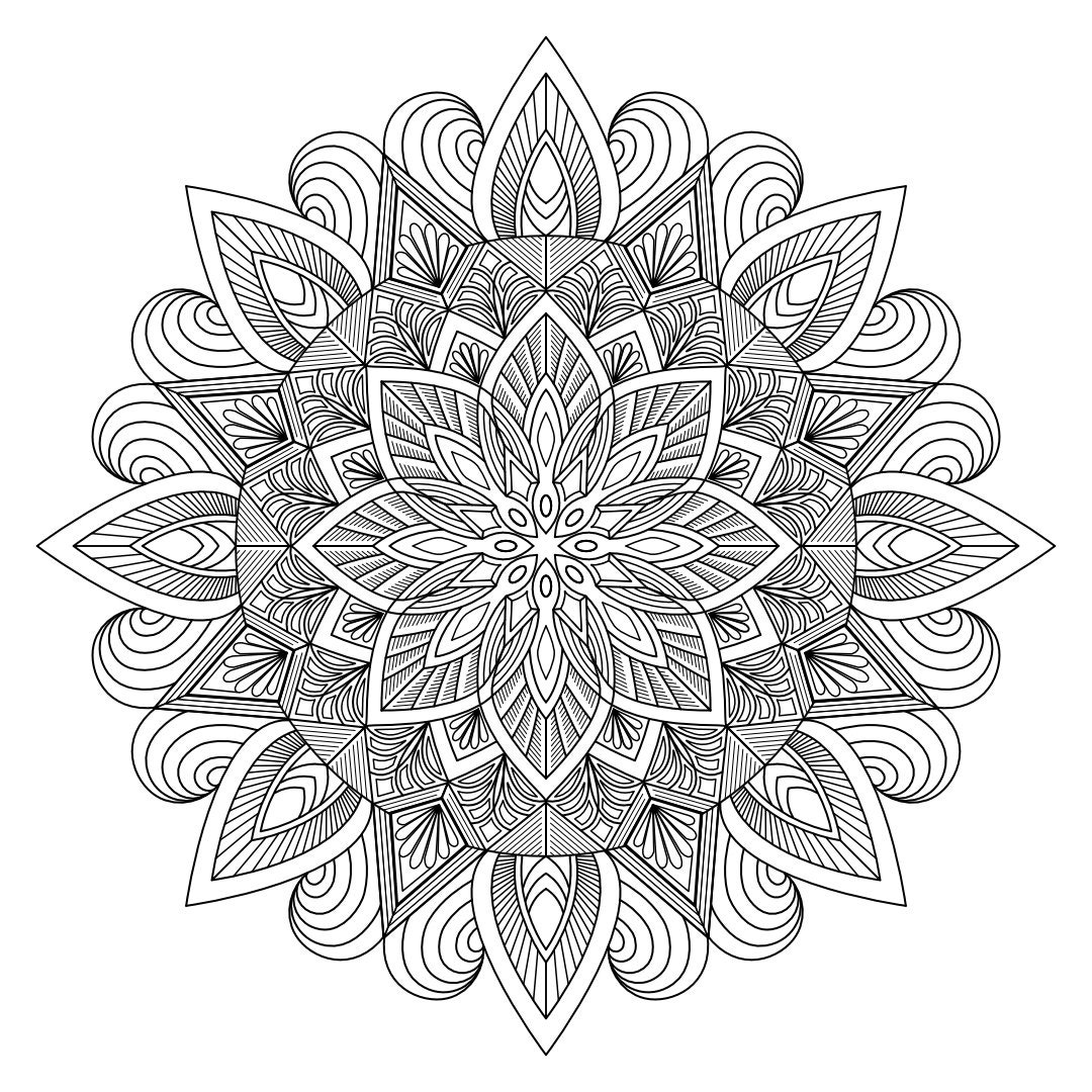 Mandala Coloring Pages, Digital Mandala Art, PDF Download - Etsy