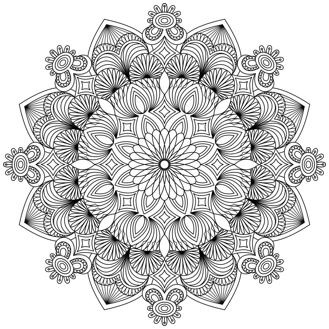 Mandala Coloring Pages, Digital Mandala Art, PDF Download - Etsy