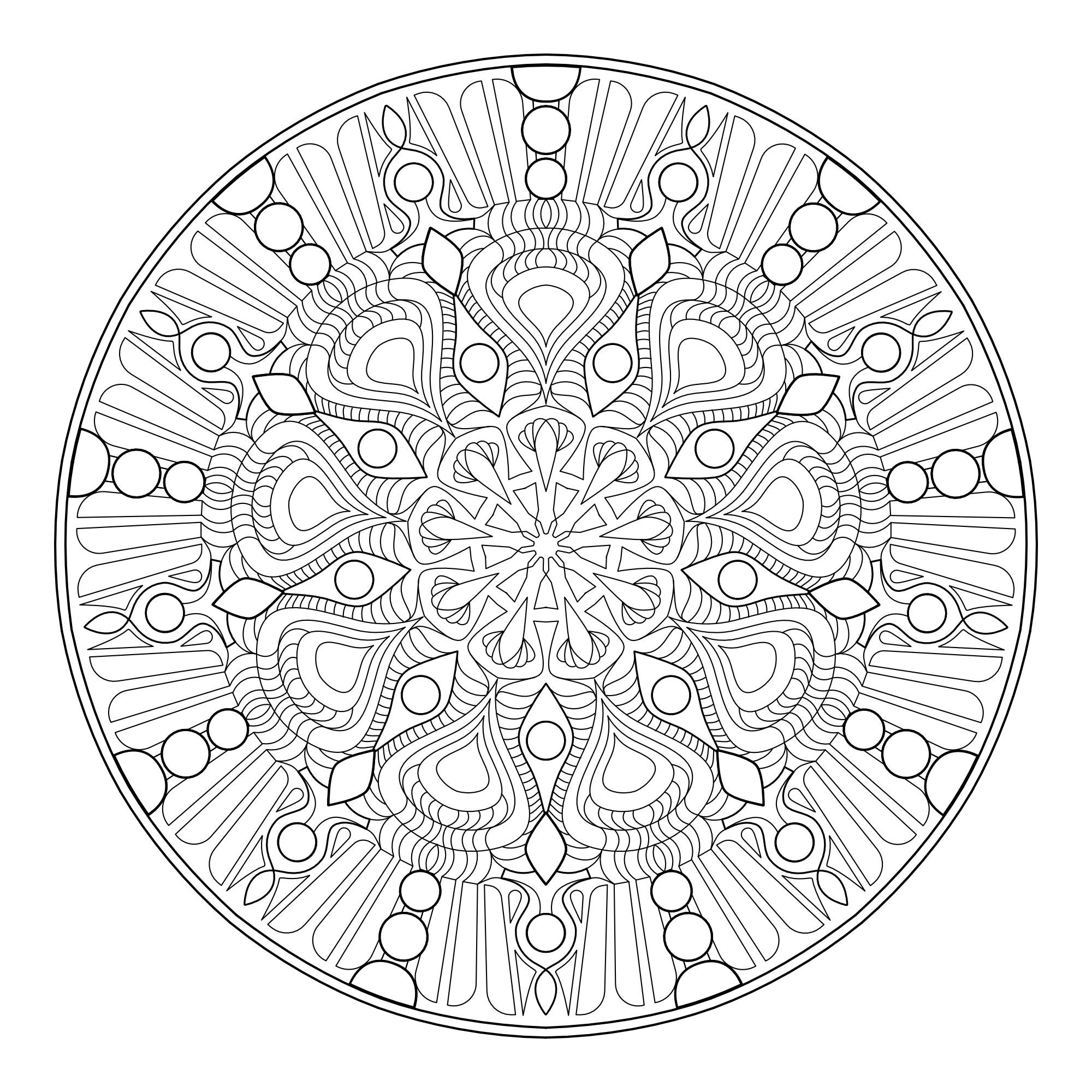 Mandala Madness Coloring Book-5 Printable PDF Coloring Pages - Etsy