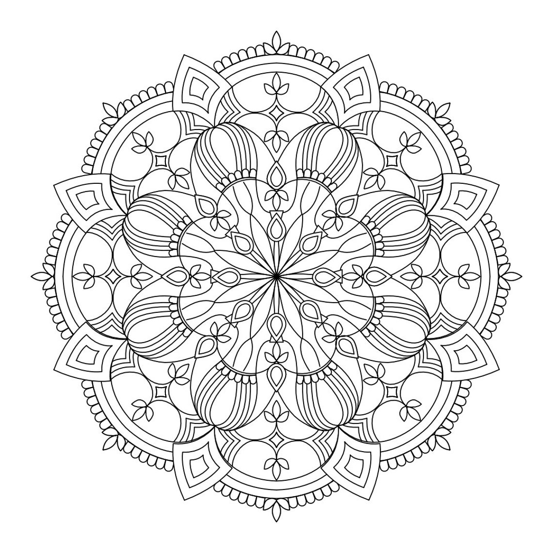 Mandala Madness Coloring Pages Mandala Coloring Geometric Art