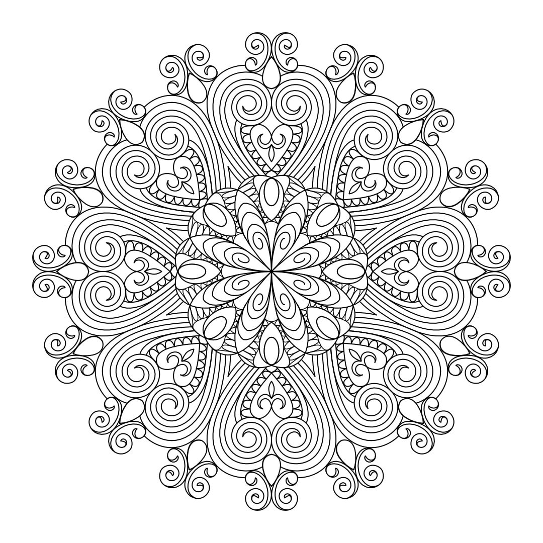 Mandala Coloring Pages, Digital Mandala Art, PDF Download - Etsy