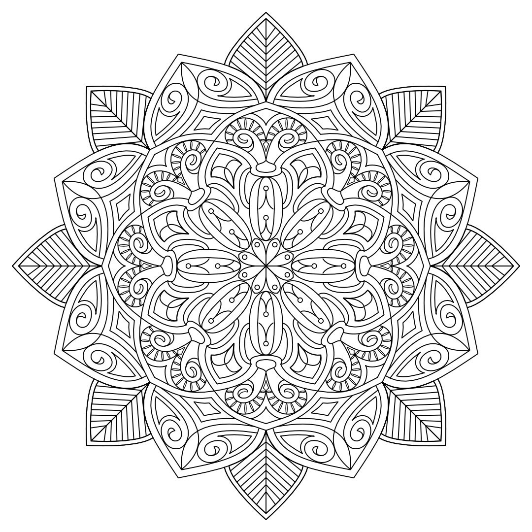 Mandala Coloring Pages, PDF Downloads, Digital Mandala Design, Series 8 ...