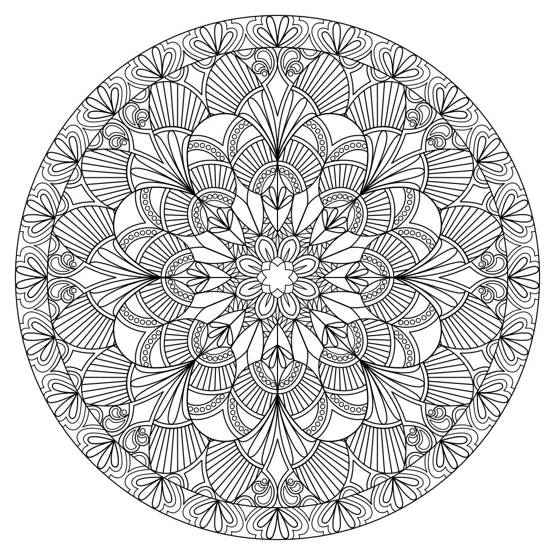 Mandala Coloring Pages. Printable Art Downloads. Mandala Madness ...