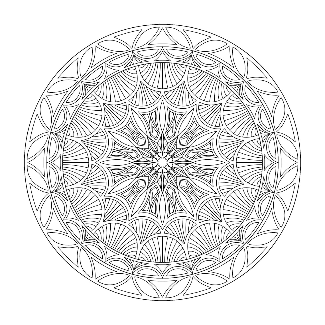 Mandala Coloring Book No.9 Mandala Madness, Adult Coloring, Ornate ...