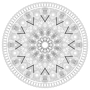 Mandala Coloring Book No.9 Mandala Madness, Adult Coloring, Ornate ...