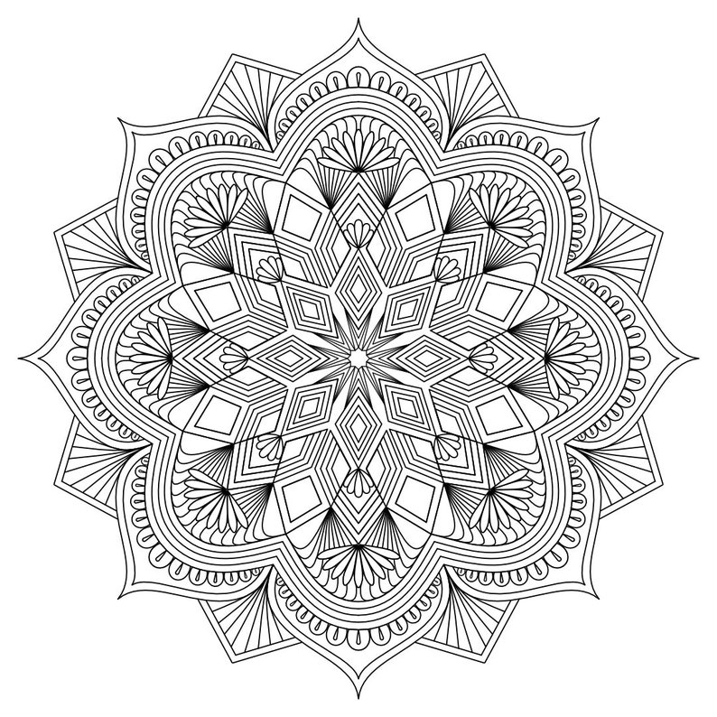 Mandala Coloring Pages, PDF Downloads, Digital Mandala Design, Series 8 ...