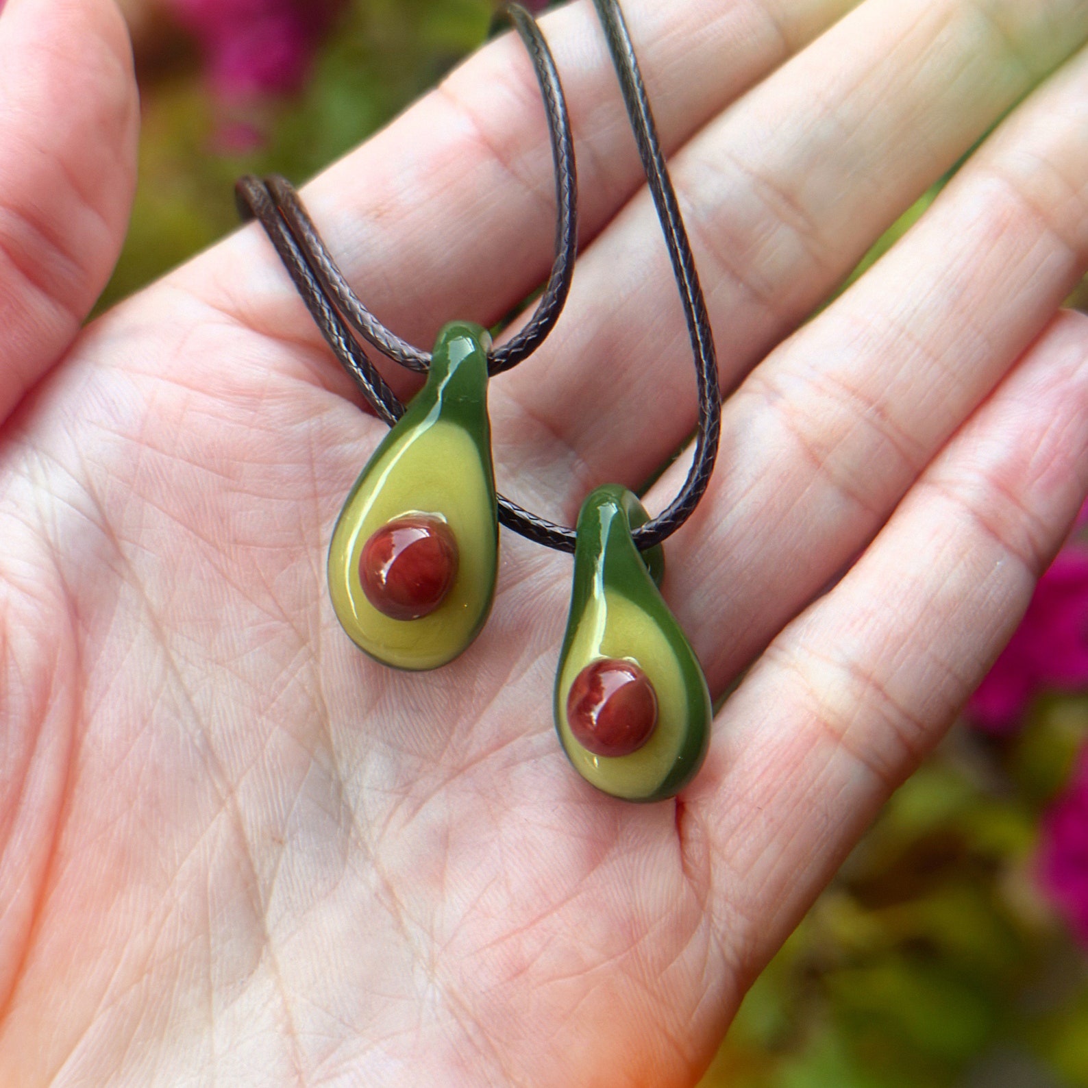 Mini Glass Avocado Necklace (made to Order) - Etsy