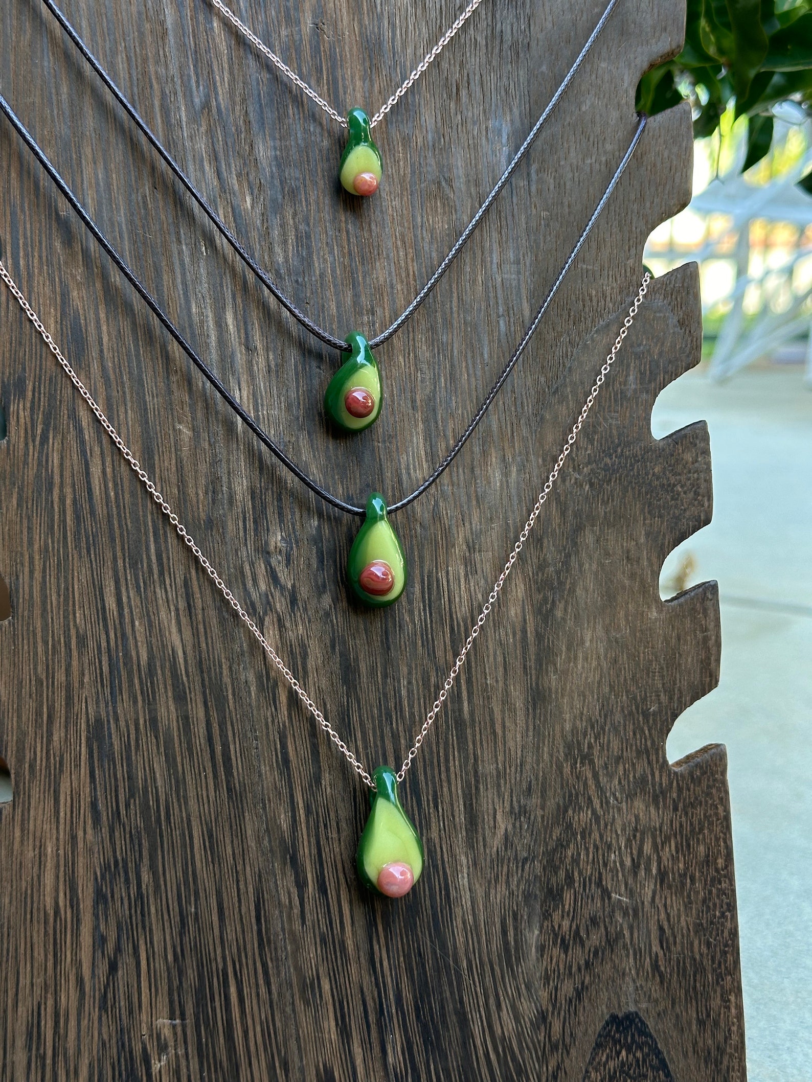 Mini Glass Avocado Necklace (made to Order) - Etsy