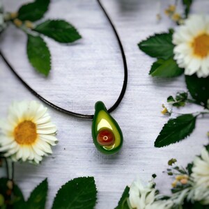 Mini Glass Avocado Necklace (made to Order) - Etsy