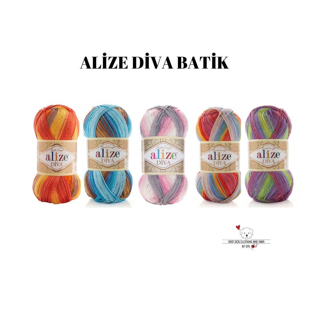 Alize Diva Batik // A Blend of Elegance and Vibrance, Fine Mercerize ...