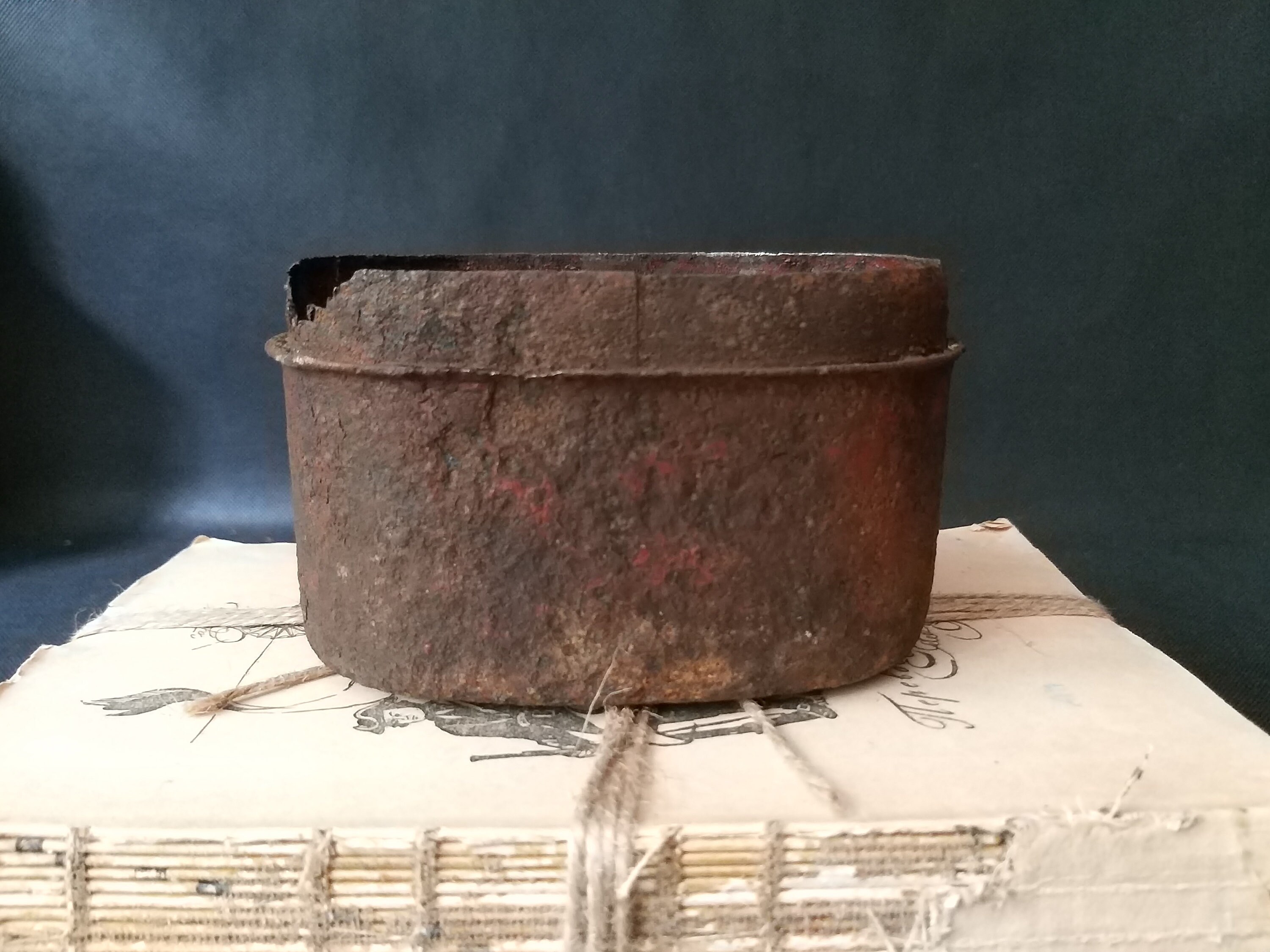 Rusted Old Metal Box Rare Vintage Metal Box Primitive Antique Tin Box ...
