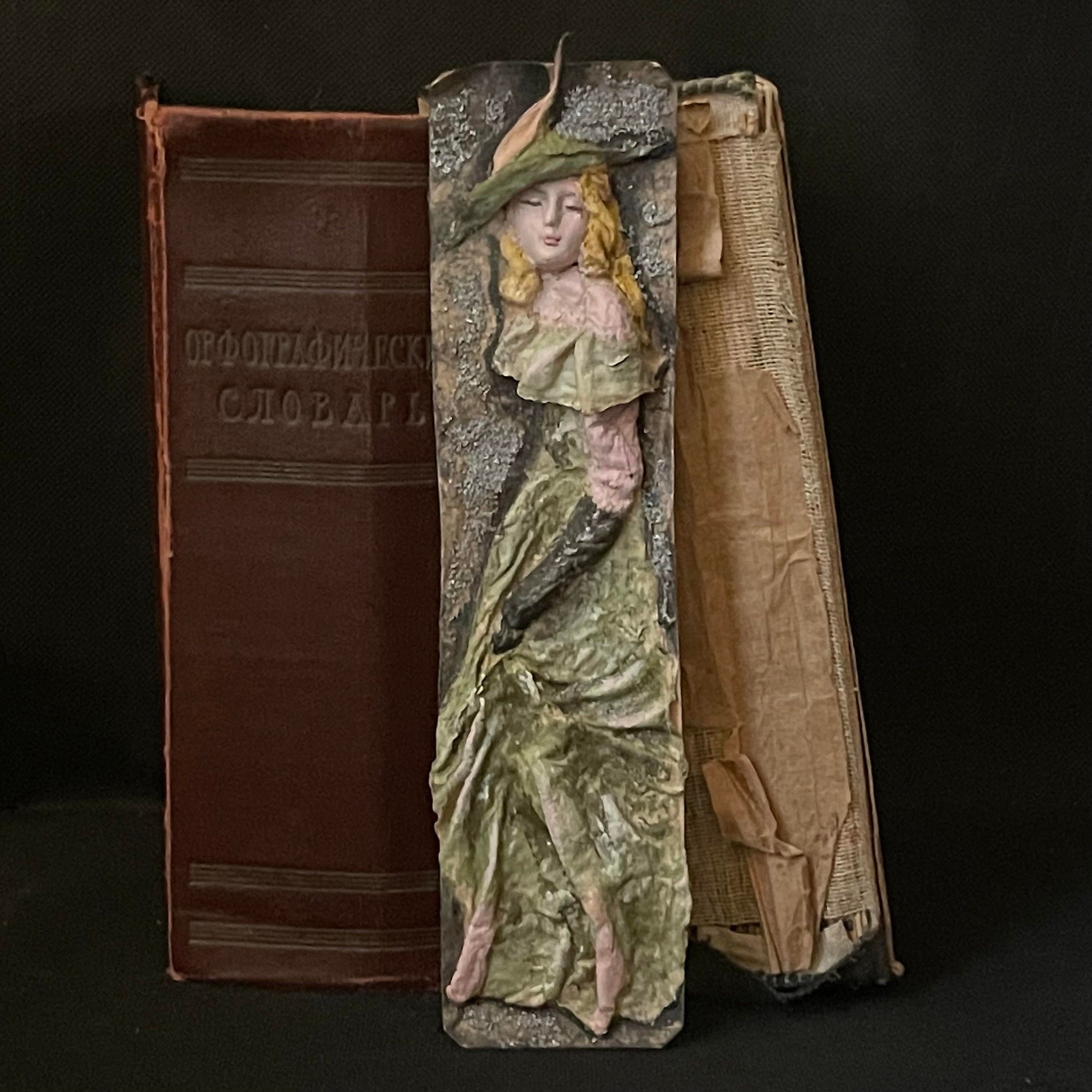 Antique Bookmark, Rare Victorian Bookmark, Vintage Spun Cotton Paper ...