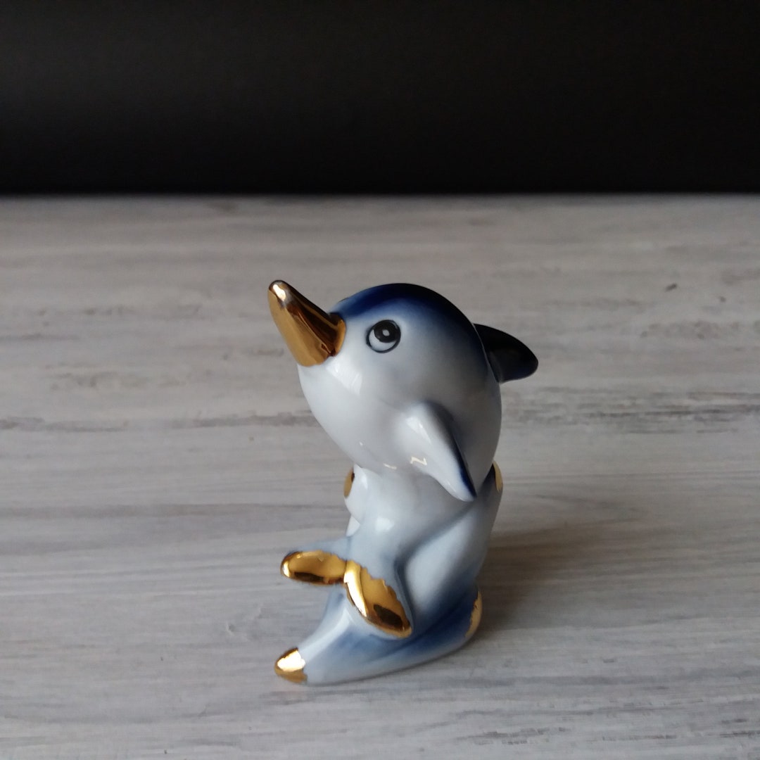 Collectible Dolphin Porcelain Figurine Germany Vintage Porcelain ...