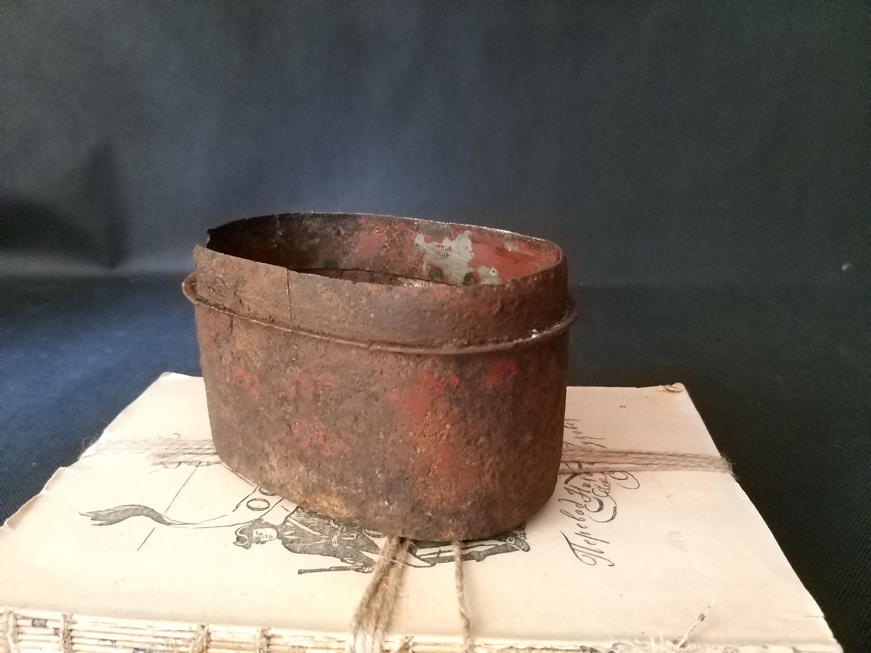Rusted Old Metal Box Rare Vintage Metal Box Primitive Antique Tin Box ...
