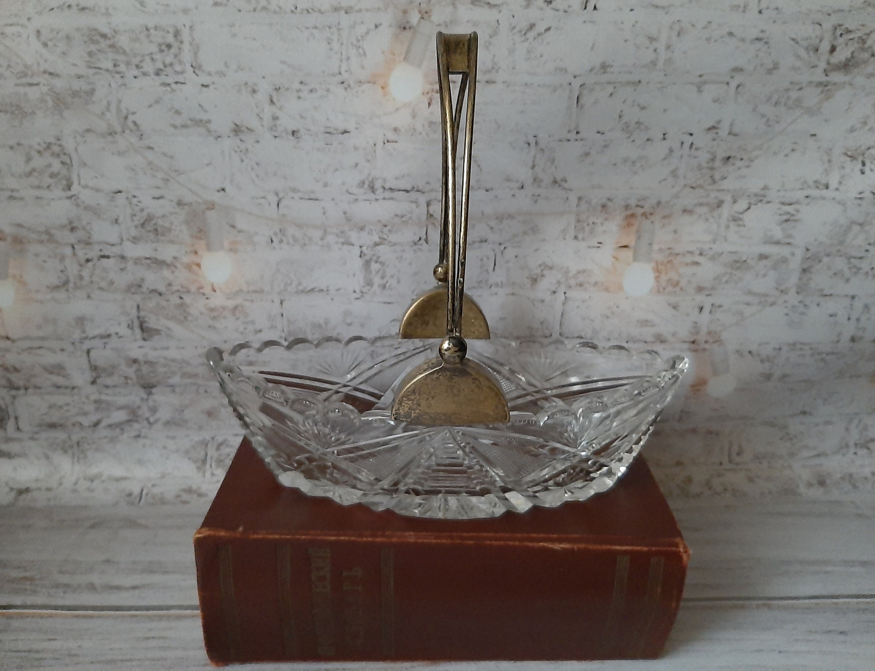 Bowls Home & Living Vintage Cut Glass Crystal Bowl Crystal Glass Silver ...