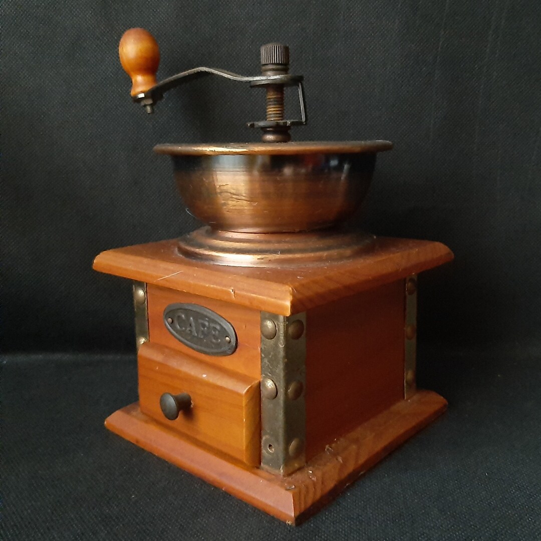 Vintage Wooden Coffee Bean Grinder Unique Gift for Coffee Lovers ...