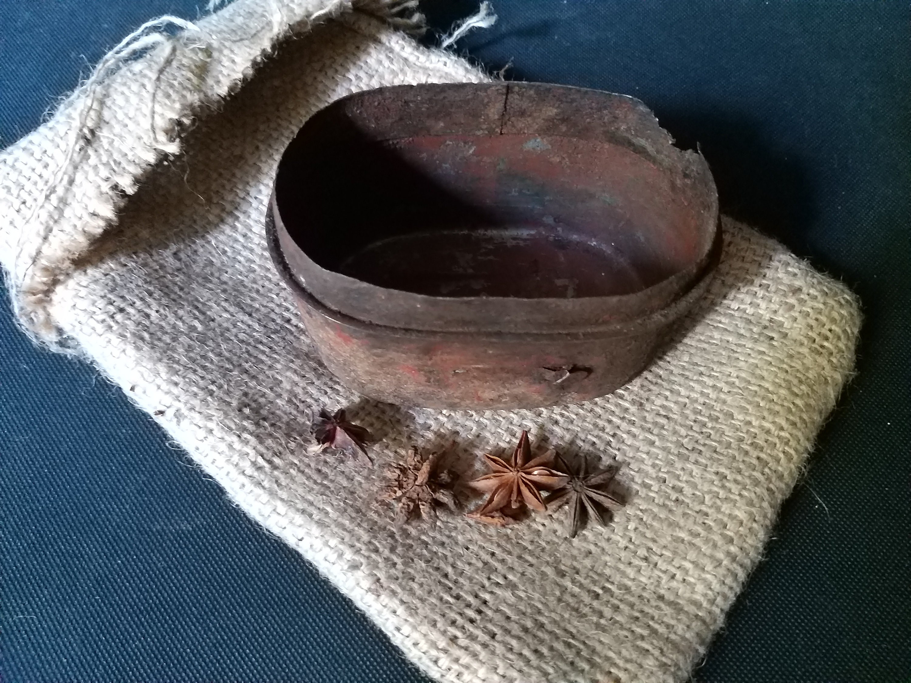 Rusted Old Metal Box Rare Vintage Metal Box Primitive Antique Tin Box ...
