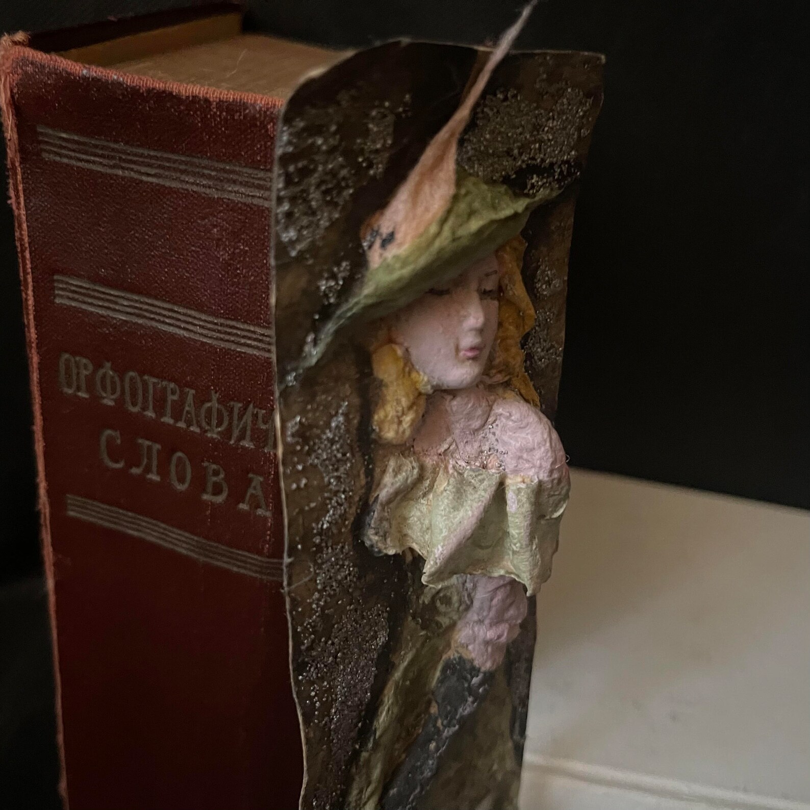 Antique Bookmark, Rare Victorian Bookmark, Vintage Spun Cotton Paper ...