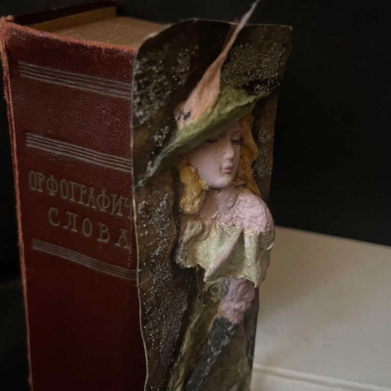 Antique Bookmark, Rare Victorian Bookmark, Vintage Spun Cotton Paper ...