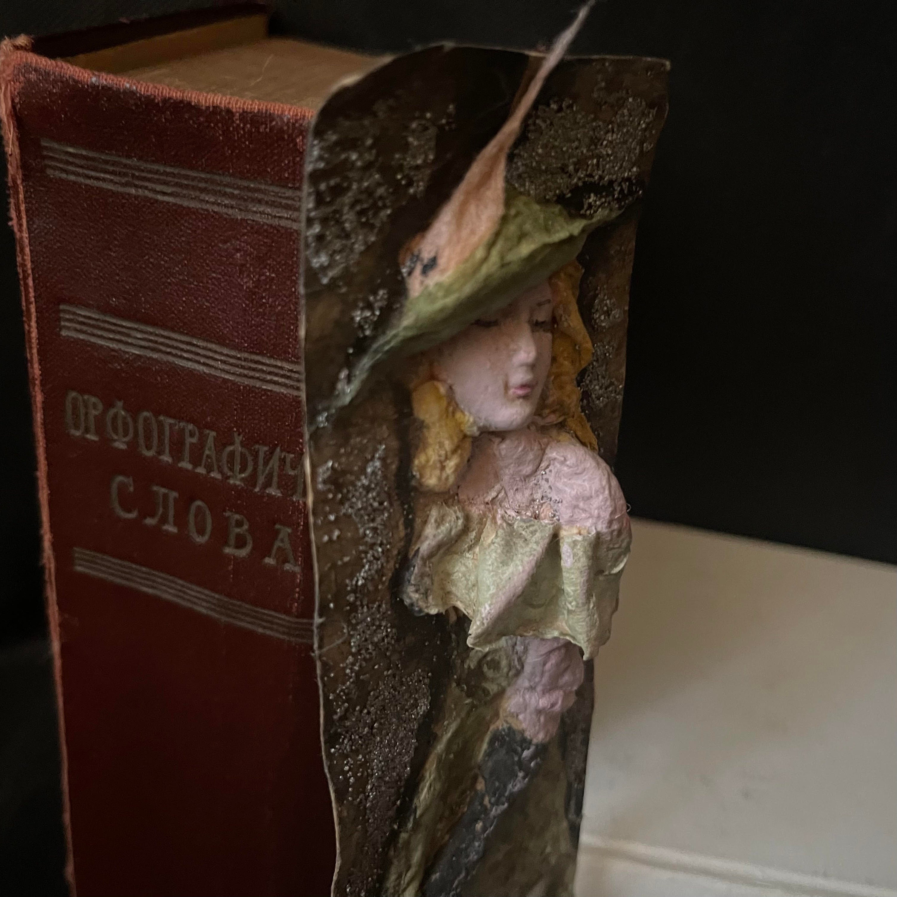 Antique Bookmark, Rare Victorian Bookmark, Vintage Spun Cotton Paper ...