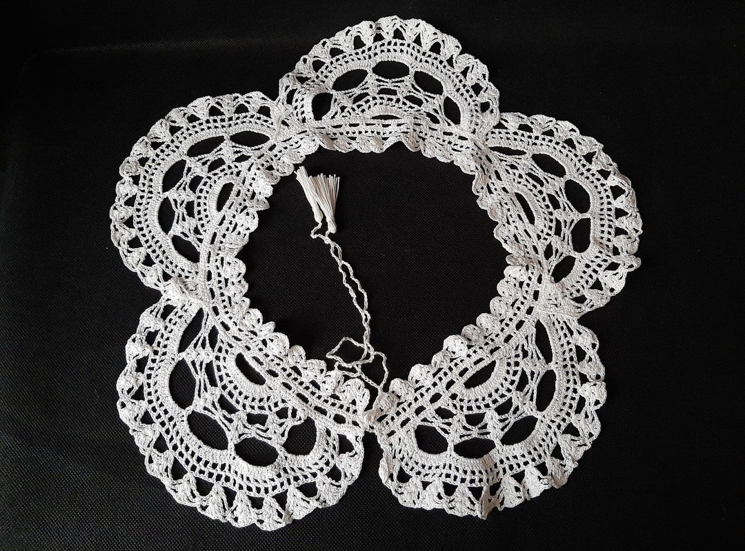 Handmade Lace Collars Vintage White Lace Collar Necklace Ladies Retro ...