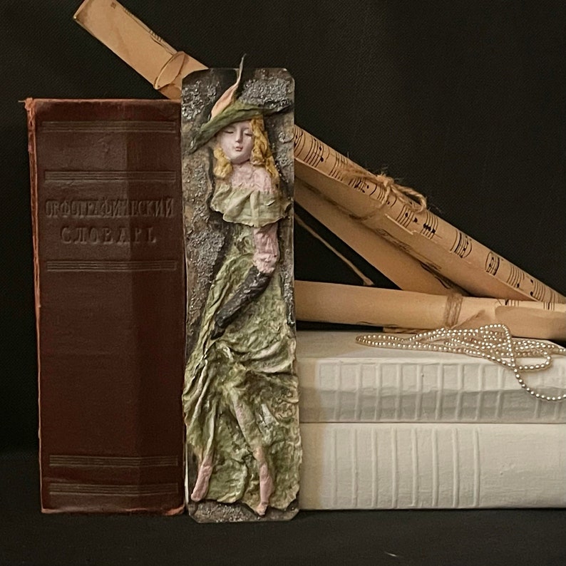 Antique Bookmark, Rare Victorian Bookmark, Vintage Spun Cotton Paper ...