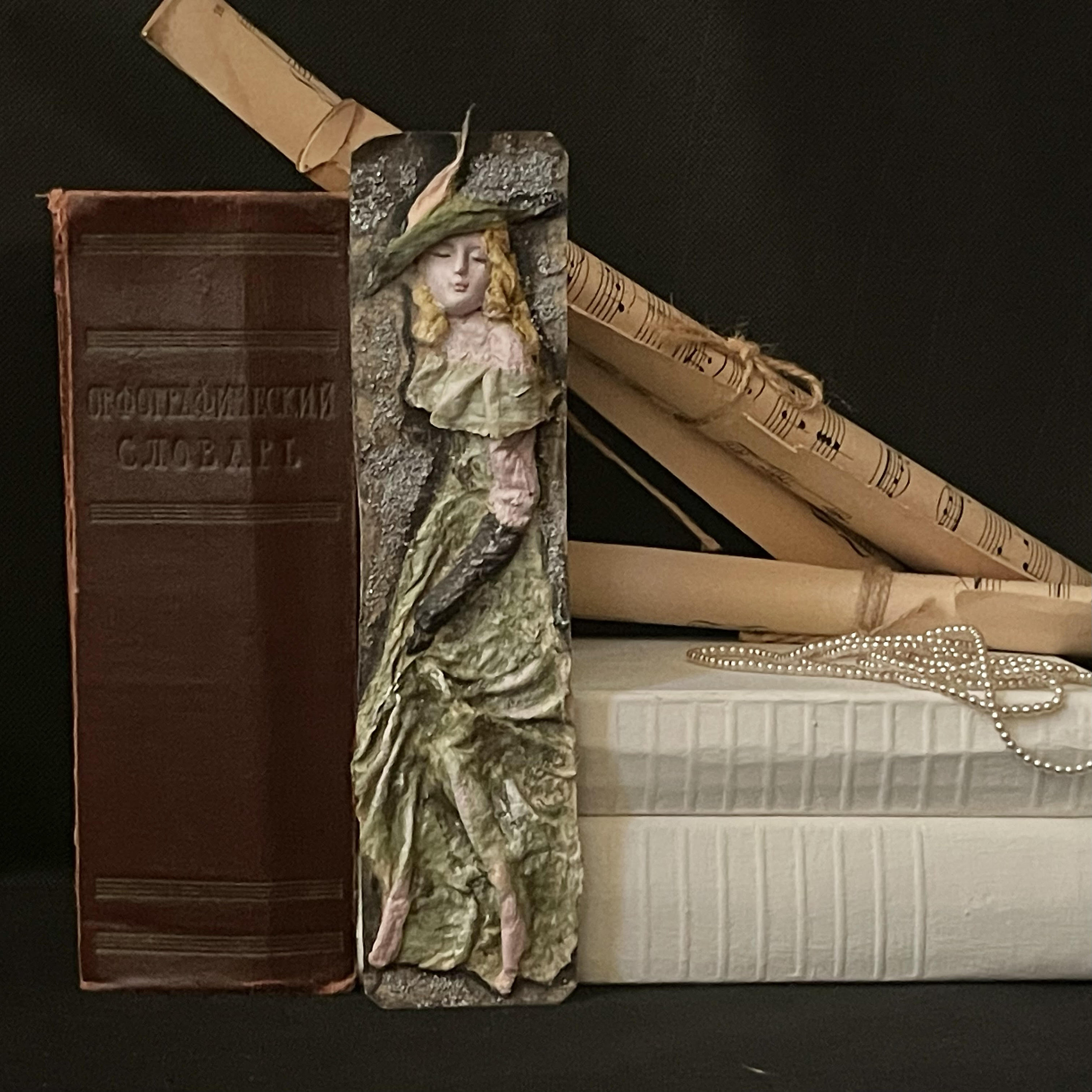 Antique Bookmark, Rare Victorian Bookmark, Vintage Spun Cotton Paper ...