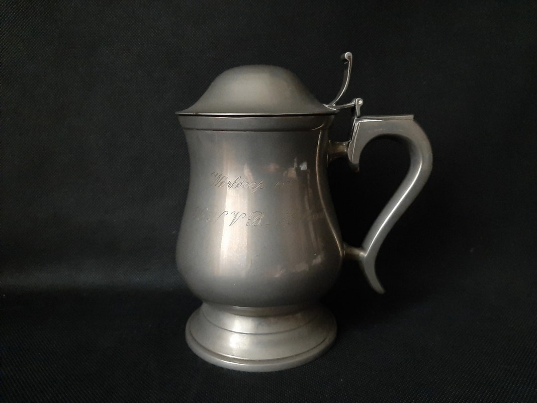 Vintage Beer Stein With Lid Pewter Tankard Made in Holland Gift for ...