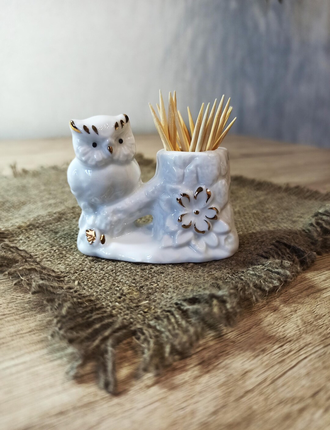 Toothpick Holder Kitchen Decor Toothpick Storage Jar Porcelain - Etsy