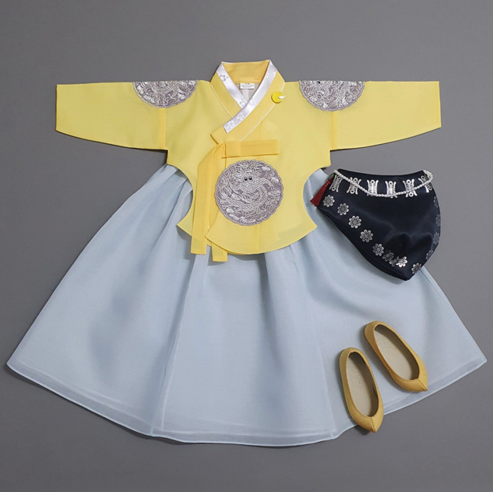 Yellow Princess Hanbok 7 Colors of Skirt Baby Girl Hanbok - Etsy
