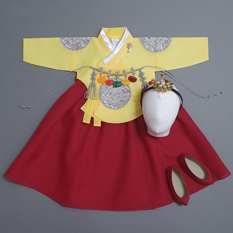 Yellow Princess Hanbok 7 Colors of Skirt Baby Girl Hanbok - Etsy