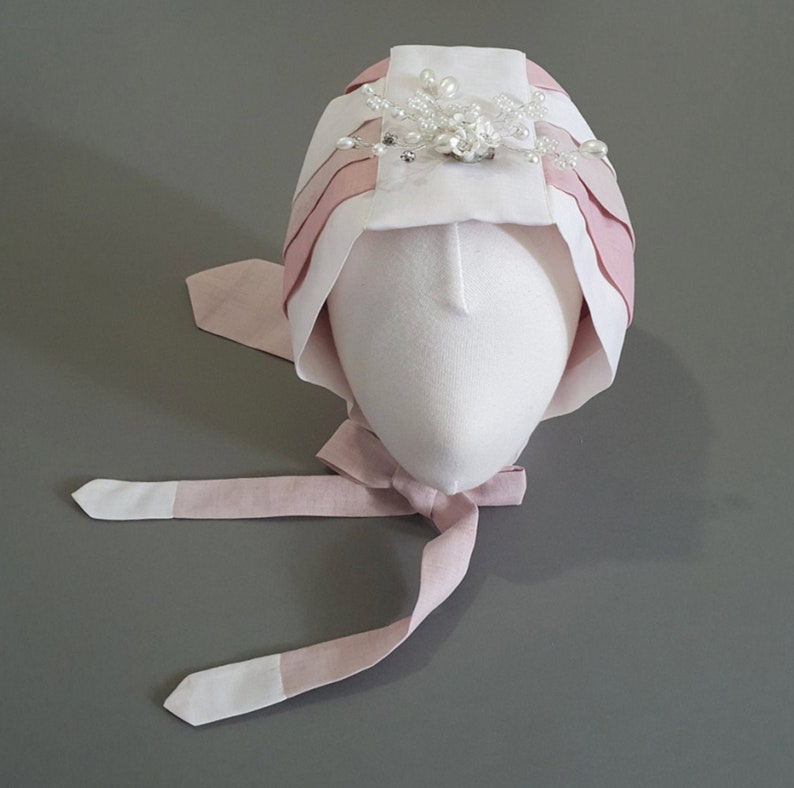 Pink Beaded Bonnet Gulle 굴레 Hanbok Hat Baby Girl Hanbok | Etsy