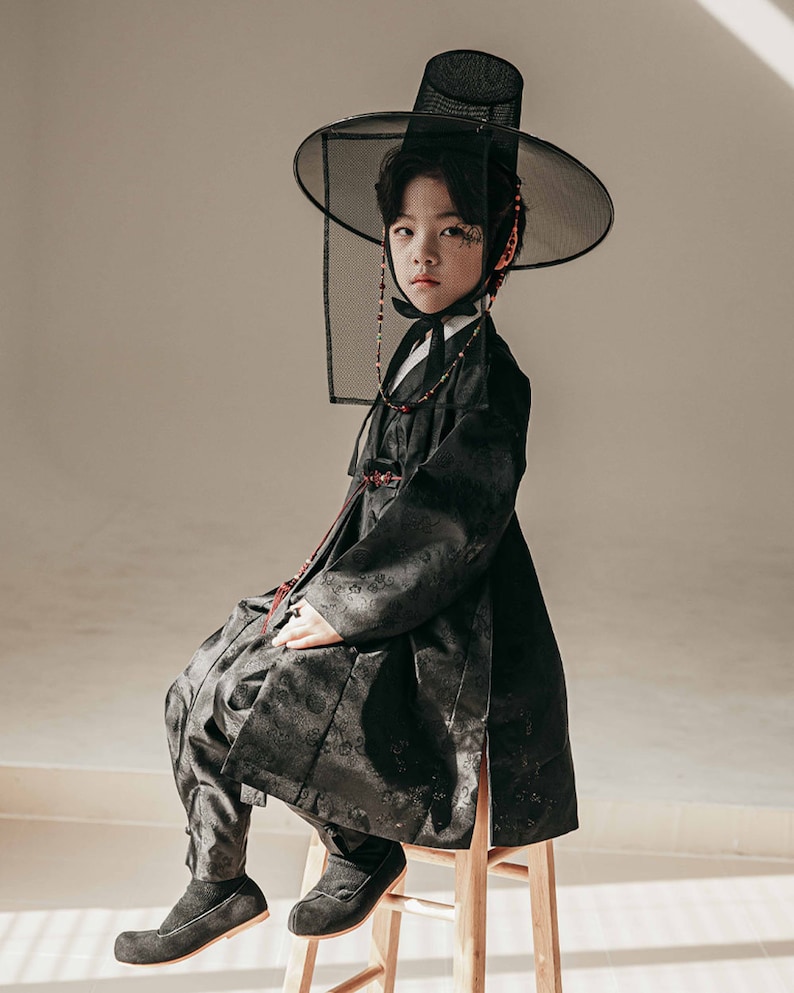 Korean Ghost Costume 저승사자 Black Korean Grim Reaper 110y/o - Etsy