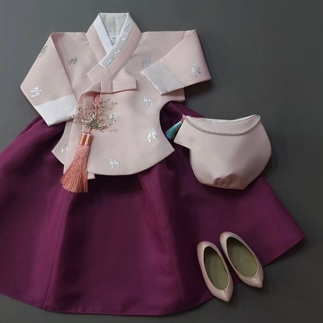 Iseo Magenta Skirt HANBOK, 4 Foil Top Options, 100days15years Old ...