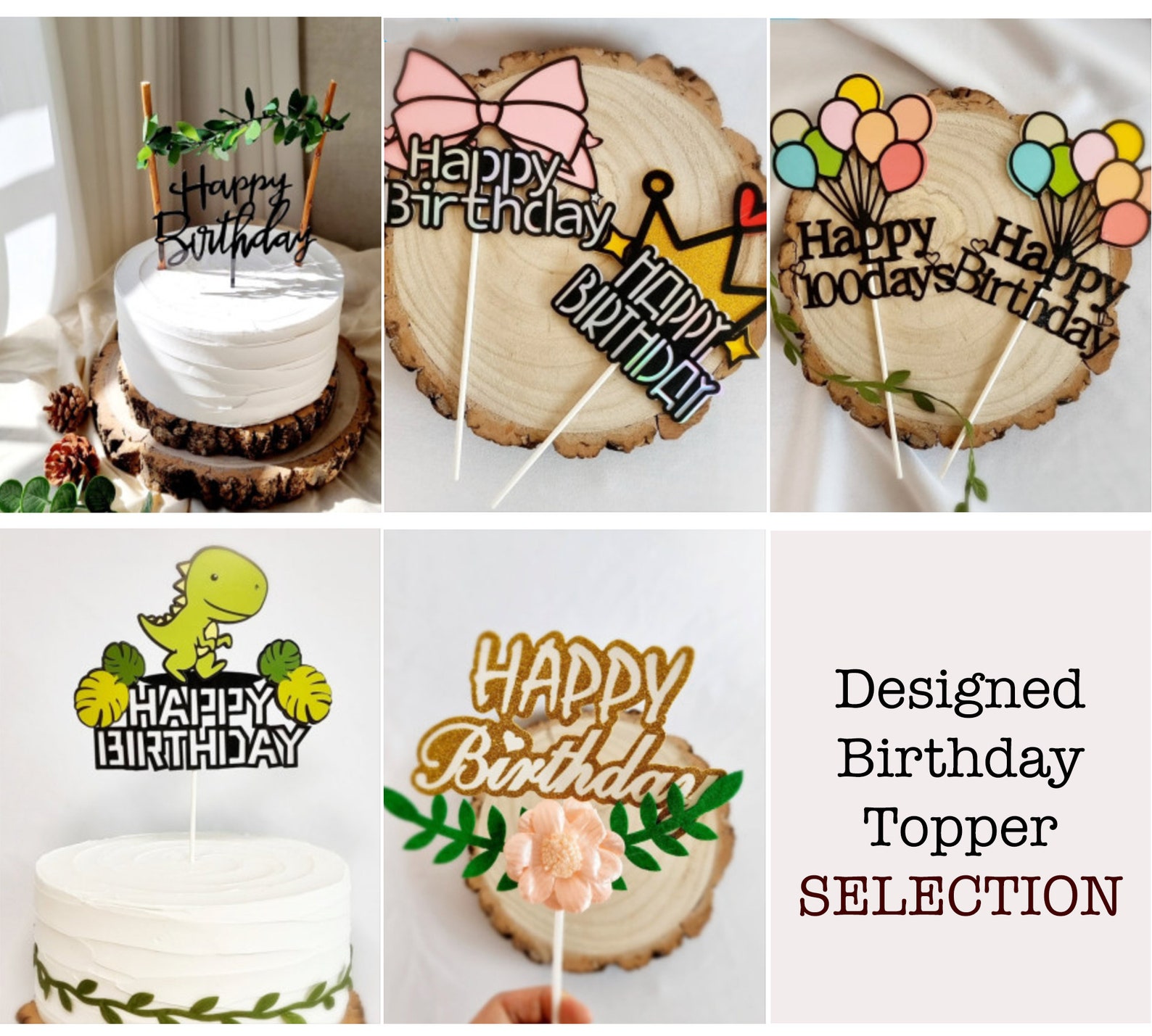 Birthday Topper Designed Birthday Topper Birthday Wood | Etsy