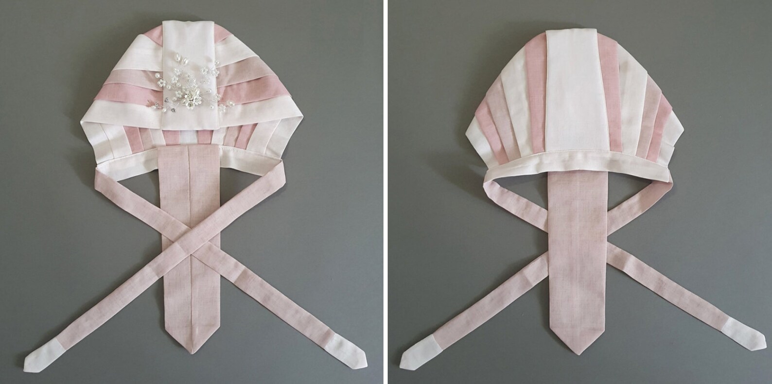 Pink Beaded Bonnet Gulle 굴레 Hanbok Hat Baby Girl Hanbok | Etsy