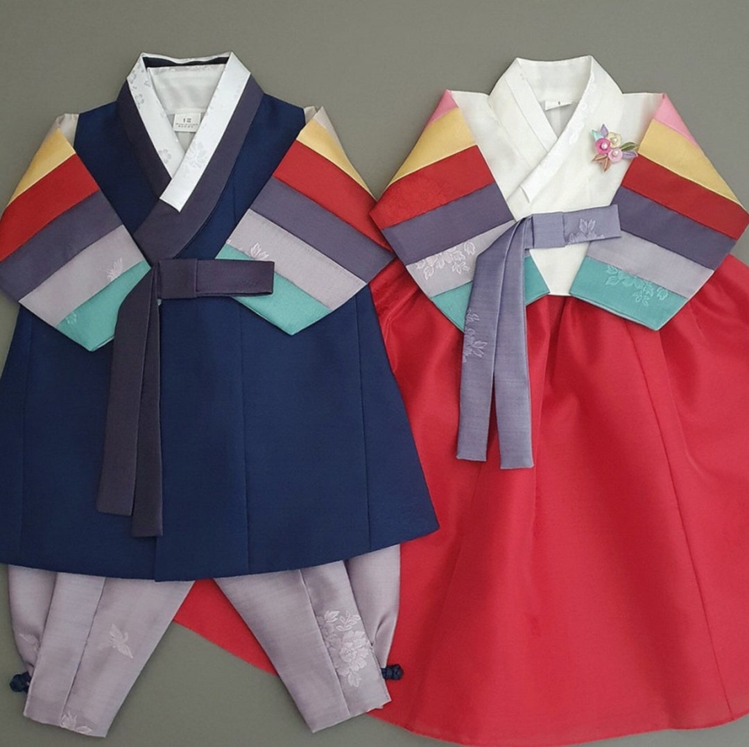 Rotes Saekdong Mädchen HANBOK, 100 Tage 10 Jahre alt, koreanische 1ST ...