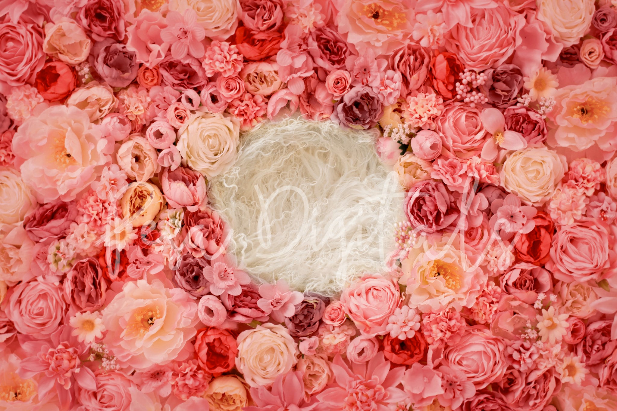 Flower Wall Digital Backdrop Bundle, Floral Newborn Backdrop Bundle ...