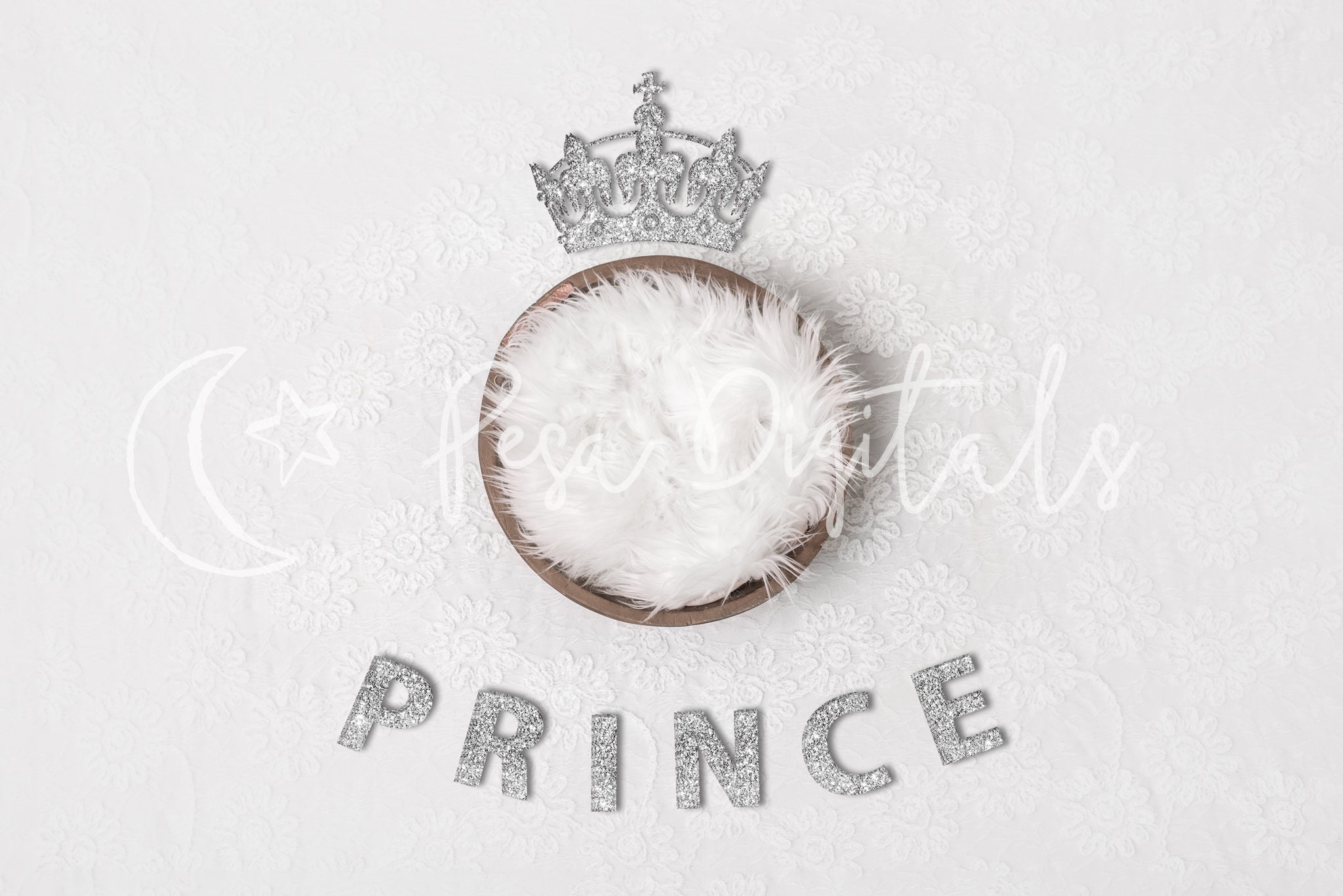 Prince Sign Backdrop, Digital Backdrop, Newborn Digital Backdrop, Blue ...