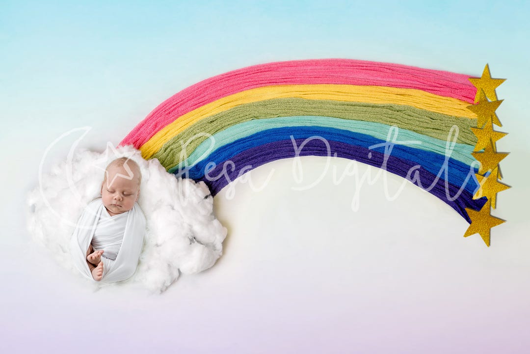 Rainbow Backdrop, Digital Backdrop, Newborn Digital Backdrop, Rainbow ...