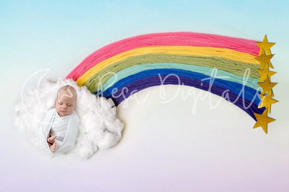 Rainbow Backdrop Digital Backdrop Newborn Digital Backdrop | Etsy