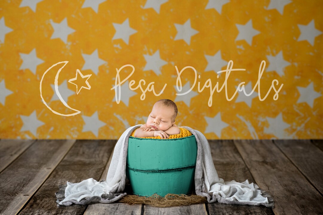 Newborn Digital Backdrop Newborn Bucket Stars Newborn Background Bucket ...