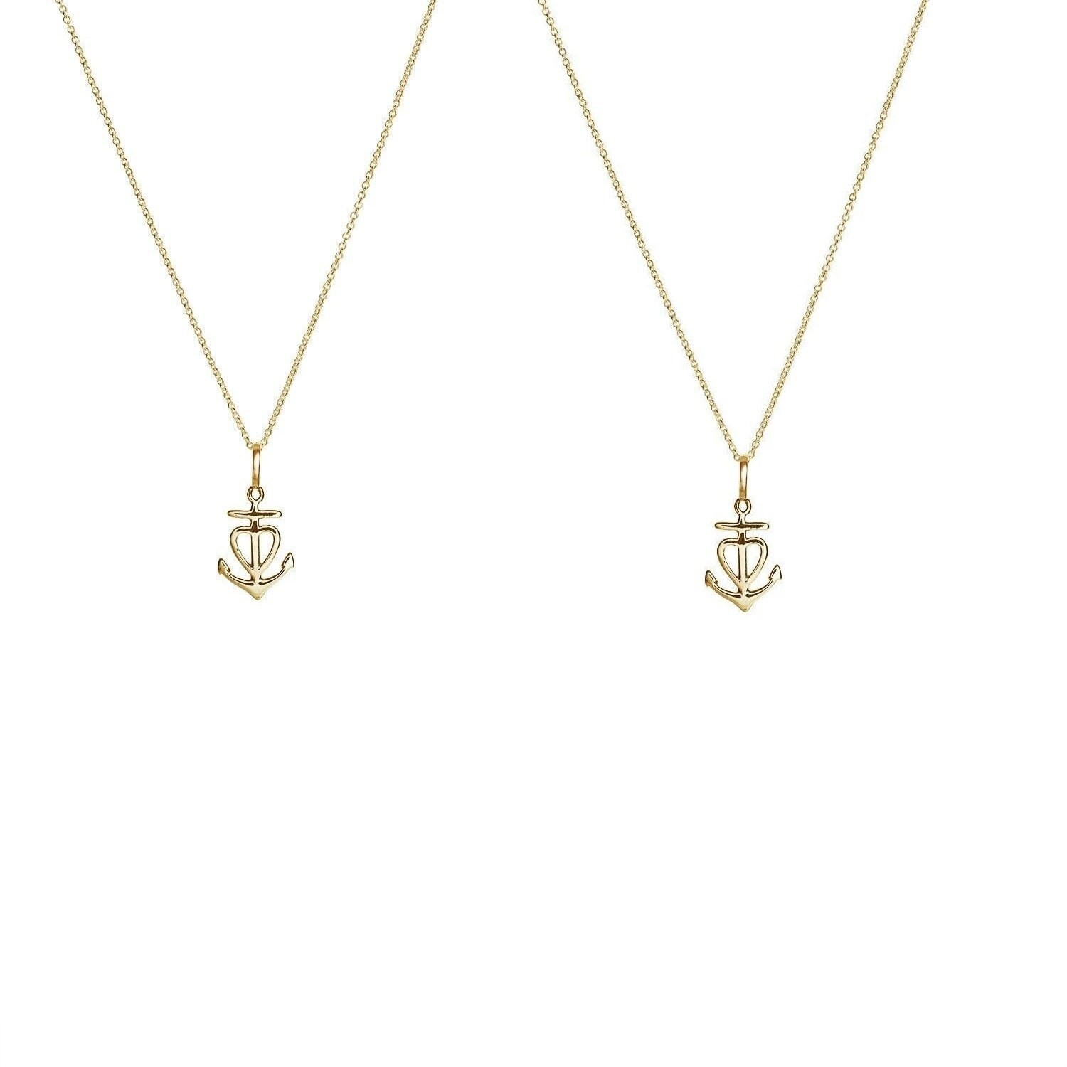 Mutter Tochter Kette GLAUBE LIEBE HOFFNUNG Anker 925 Gold - Etsy.de