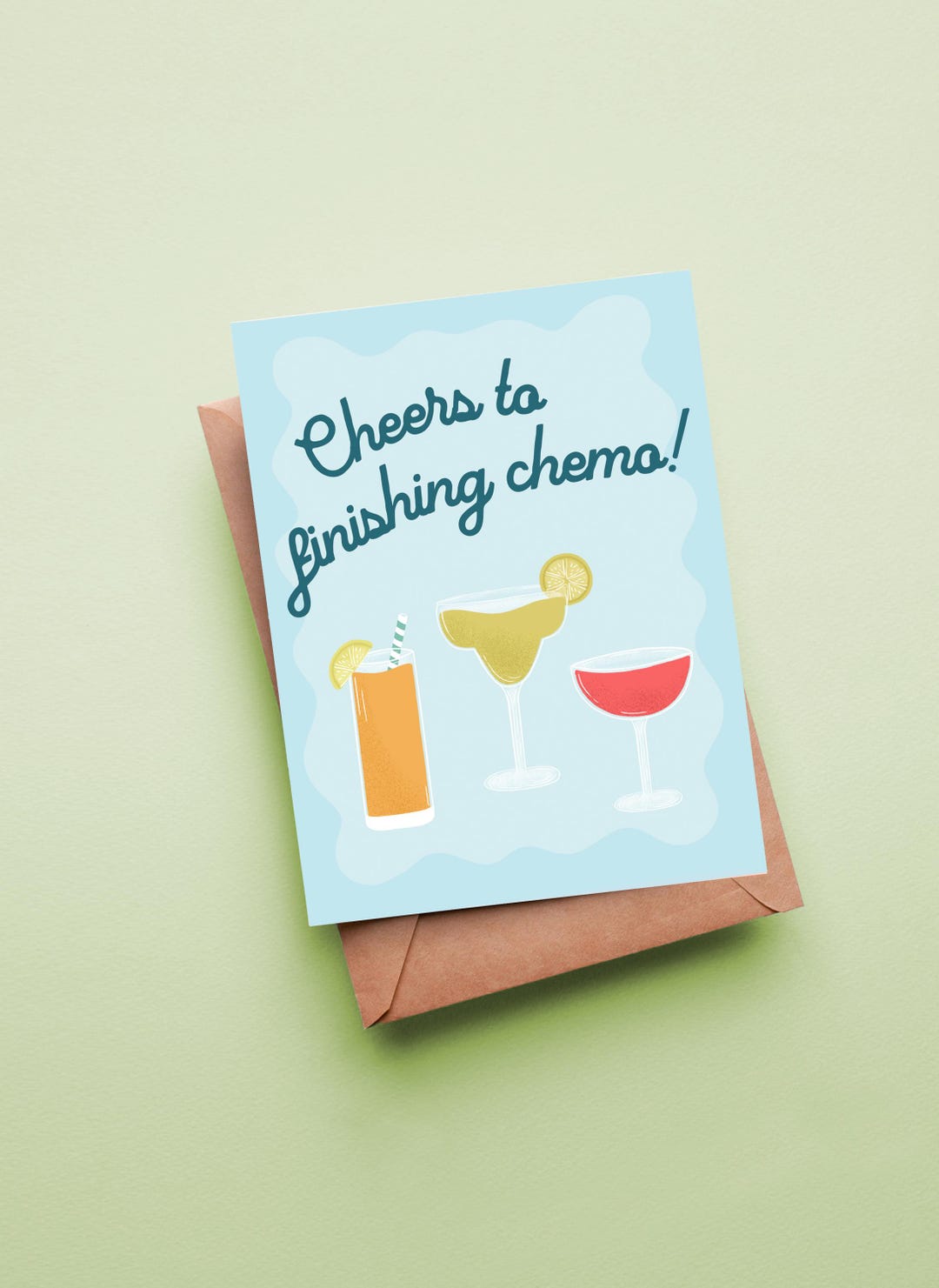 Cheers to Finishing Chemo Cancer Card, Card for Cancer Patient, Get ...