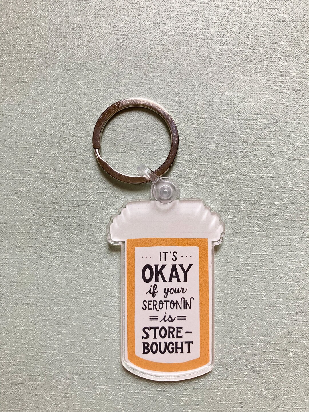 Mental Health Keychain Serotonin Acrylic Keychain - Etsy