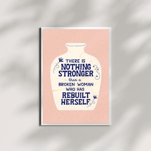 Strong Women Art Print: Female Empowerment Mental Health Poster - Etsy