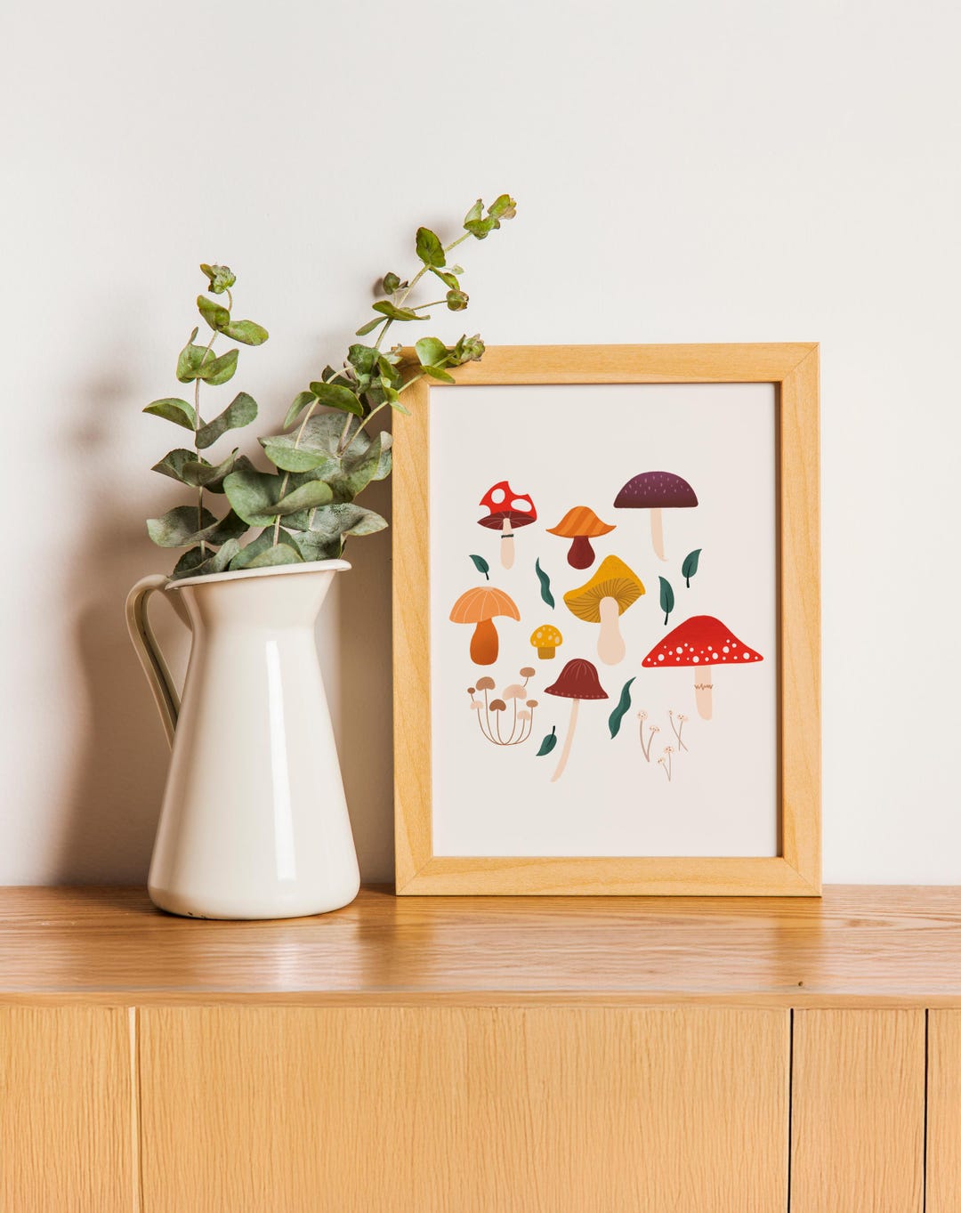 Mushroom Art Print, Illustrated Mushroom Art, Gift for New Home Owner ...