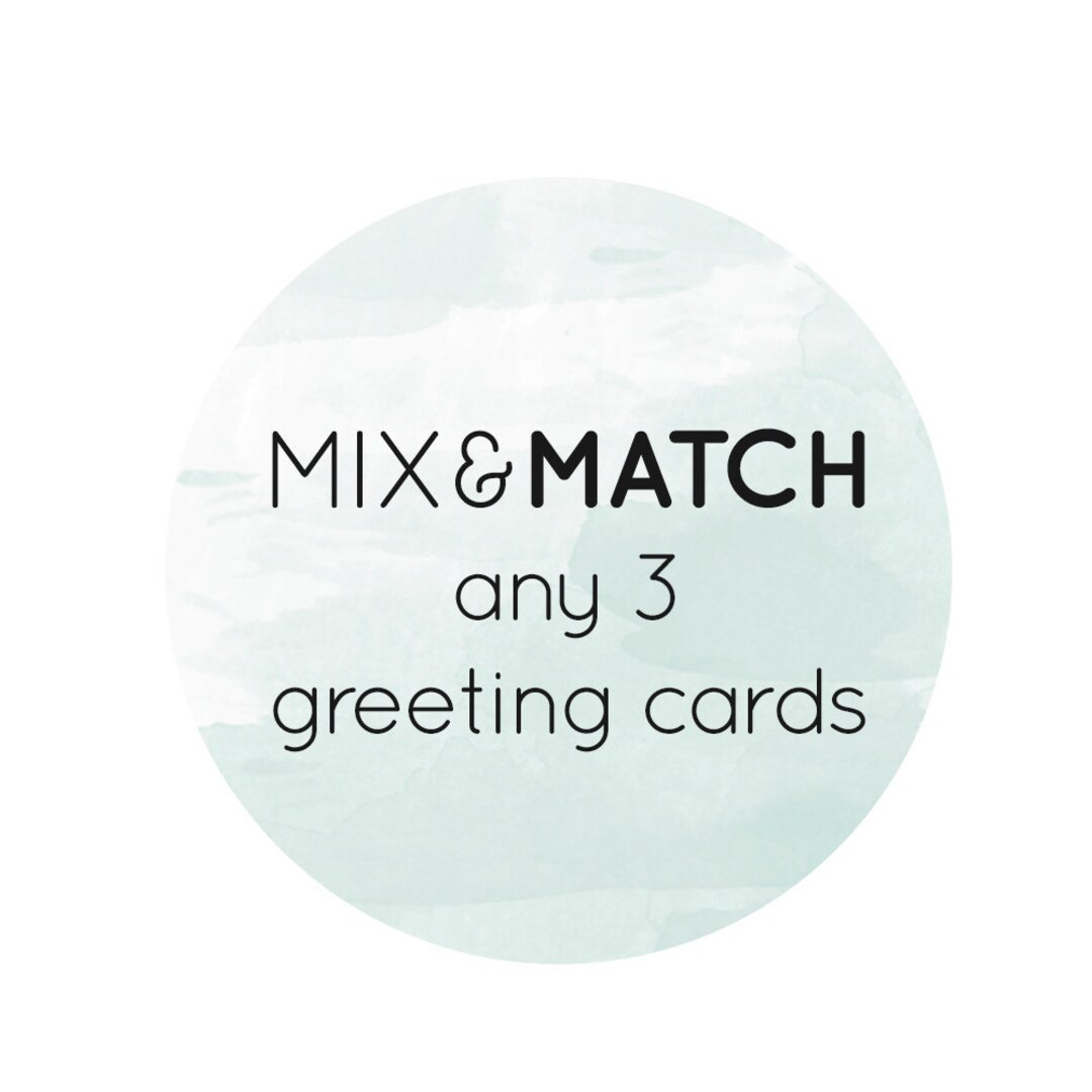 Greeting Card Set: Mix and Match Any 3 Cards - Etsy